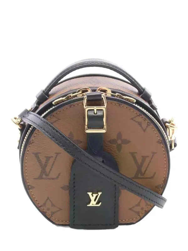 LOUIS VUITTON 2012 Mini Boîte Chapeau Monogram Reverse Shoulder Bag - Brown