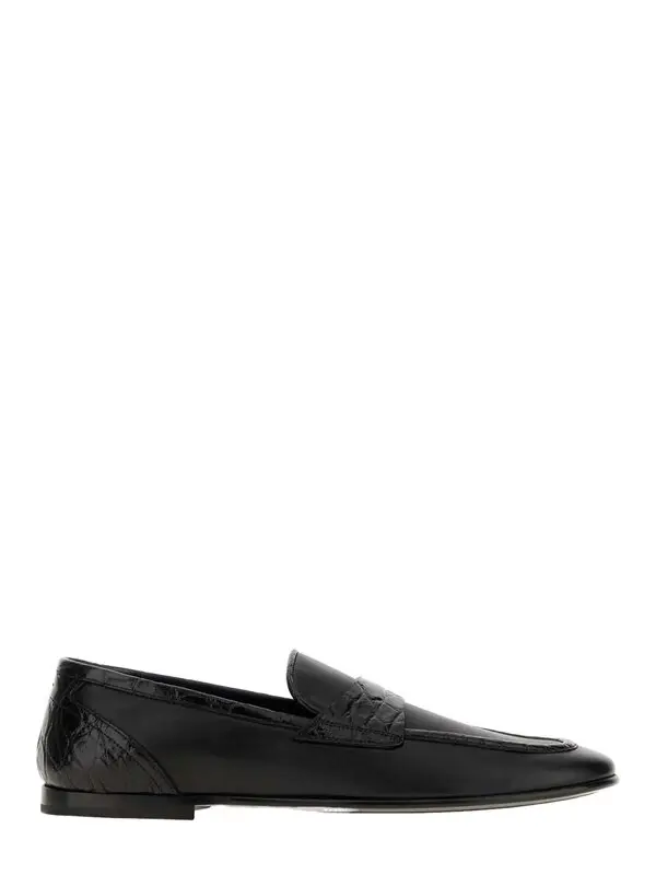 Dolce & Gabbana Leather Loafers - Black