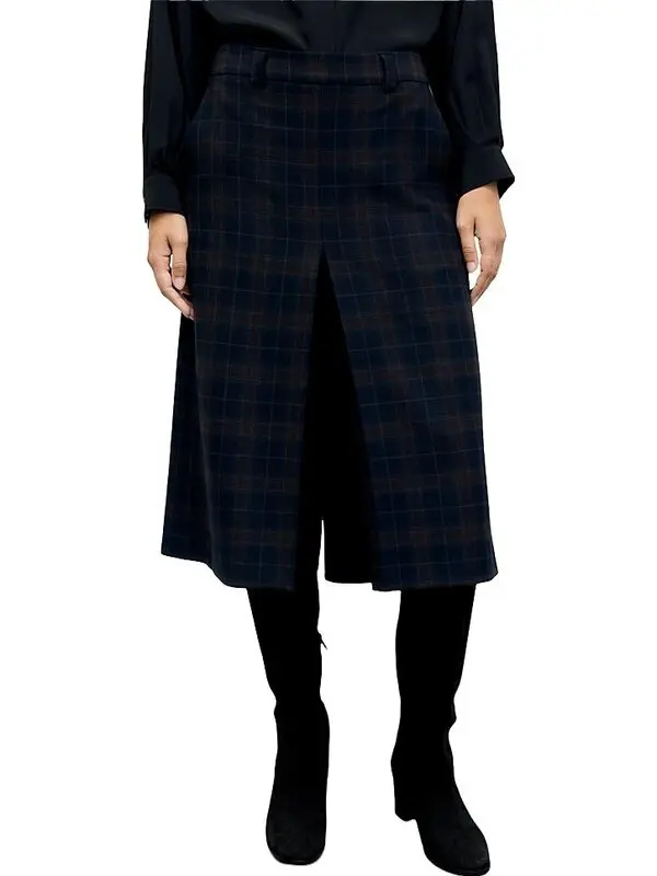 Gerard Darel Mora Cropped Wide Leg Pants - Navy