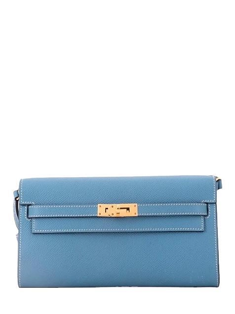 Hermès Kelly To Go Wallet Epsom - Blue