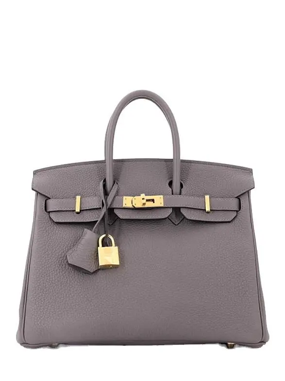 Hermès Birkin 25 Handbag Grey Togo With Gold Hardware - Gris Meyer