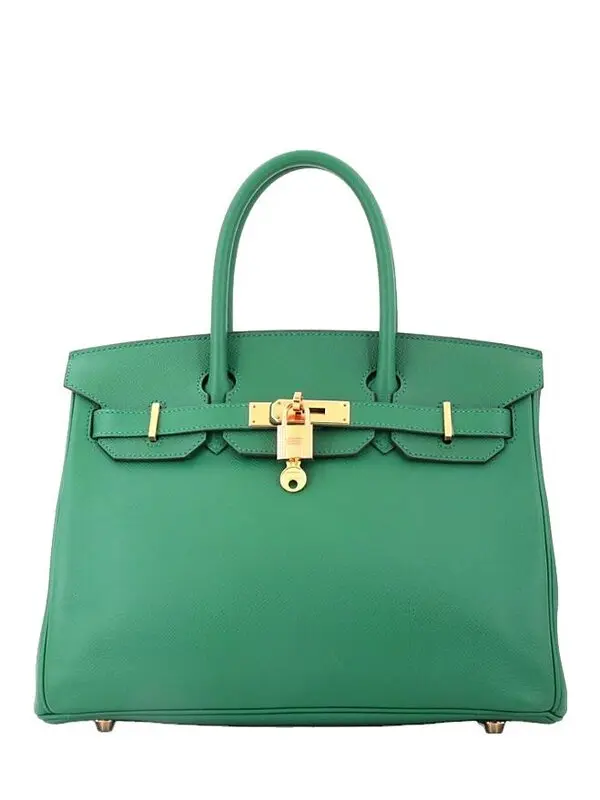 Hermès Birkin 30 Handbag Green Epsom With Gold Hardware - Menthe