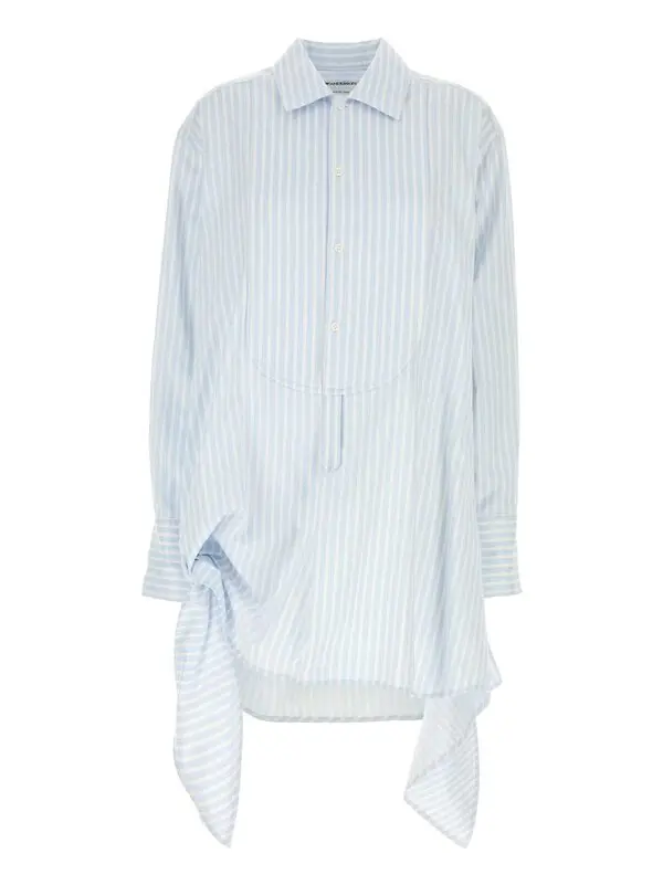 JW Anderson Embroidered Cotton Shirt Dress - Multicolor