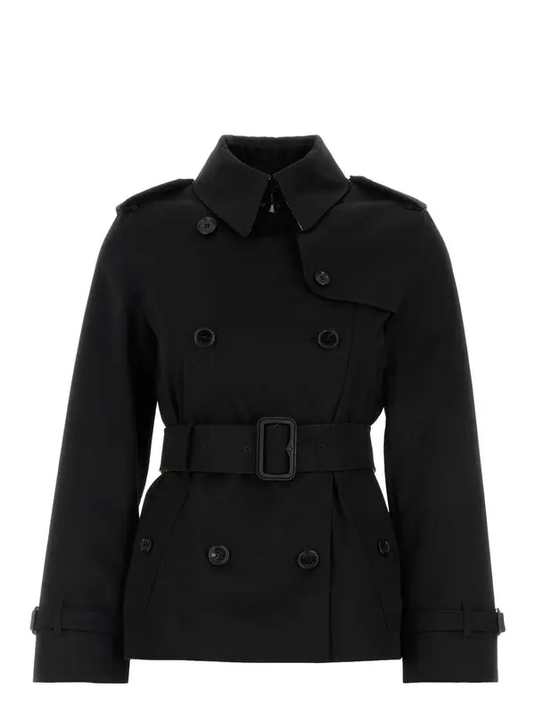 Burberry Gabardine Lakefield Trench Coat - Black