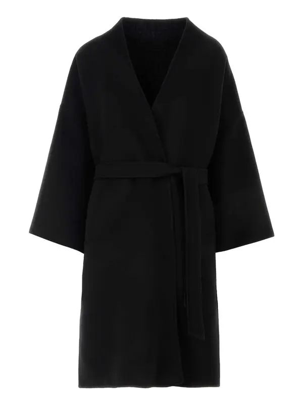 Fendi Wool Blend Coat - Black