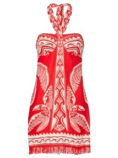 Farm Rio Halter Neck Dress - Red