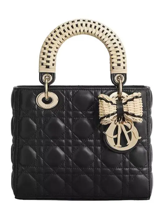 Dior Dioriviera Small Lady Bag With Strap - Black