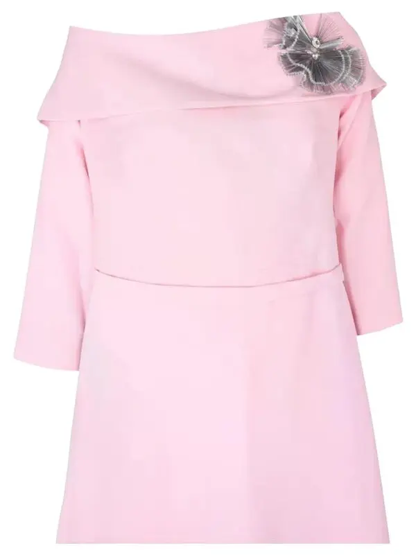 Safiyaa Off-shoulder Bow-detail Maxi Dress - Pink