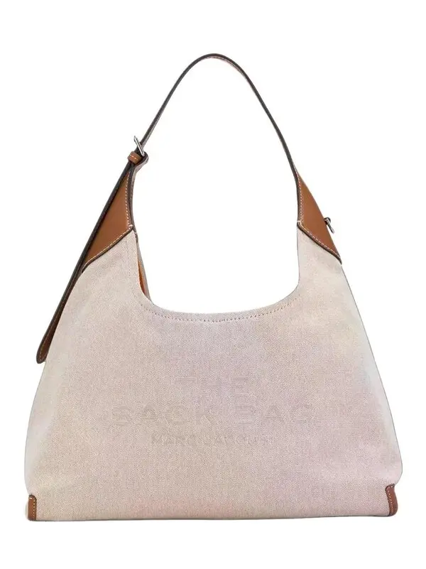 Marc Jacobs The Leather-trim Canvas Belted Sack Bag - Neutrals