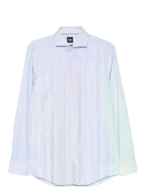 BOSS Vertical-stripe Long-sleeve Shirt - White