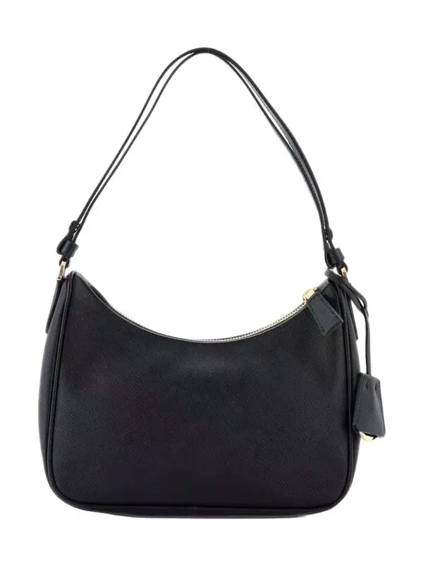 Prada Re-edition Hobo Saffiano Leather Mini Shoulder Bag - Black
