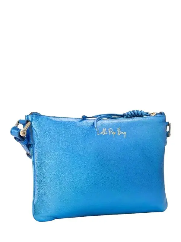 V°73 Metallic Leather Shoulder Bag - Blue