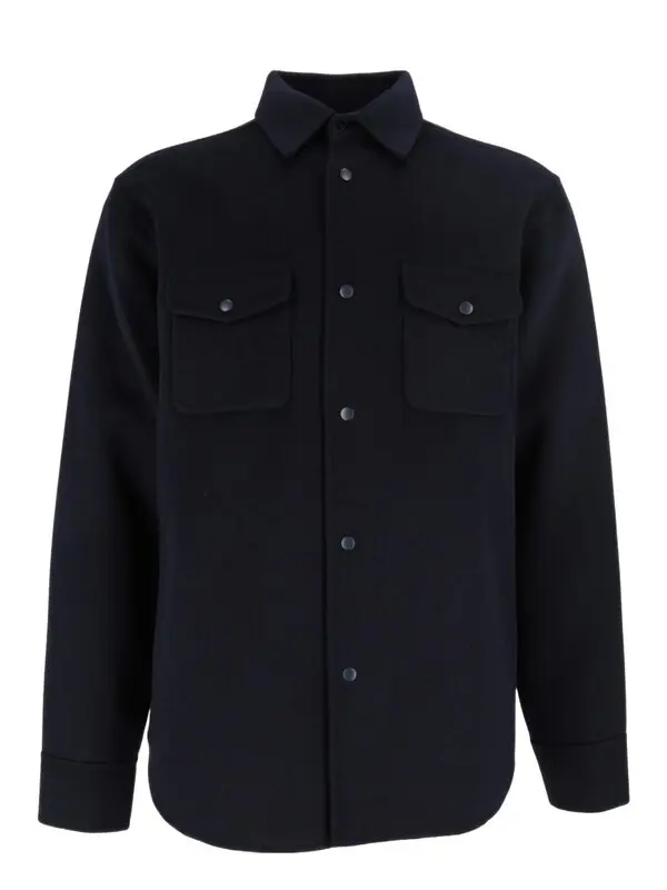 Aspesi Wool Flap-pocket Shirt Jacket - Black