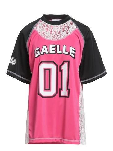 GAELLE PARIS T-shirt Size Polyester, Polyamide, Elastane, Cotton - Fuchsia