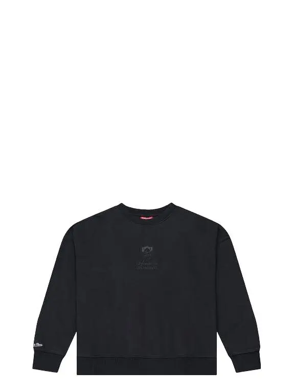 Mitchell & Ness Los Angeles Chargers Core Essentials Micro Logo Fleece Sweatshirt - Black