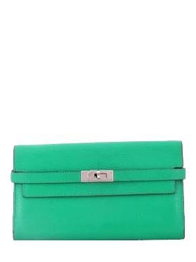 Hermès Kelly Wallet Chevre Mysore Long - Green