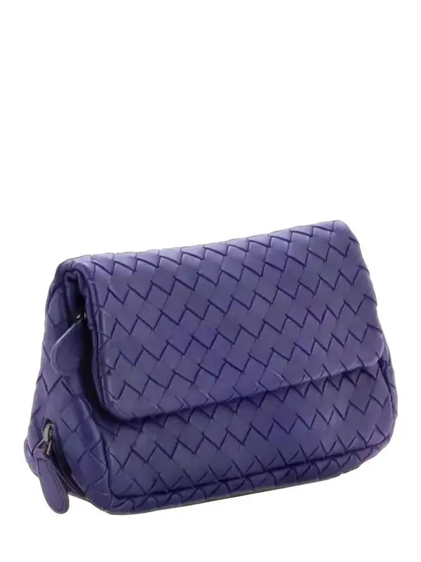 Bottega Veneta Expandable Chain Intrecciato Nappa Small Crossbody Bag - Blue
