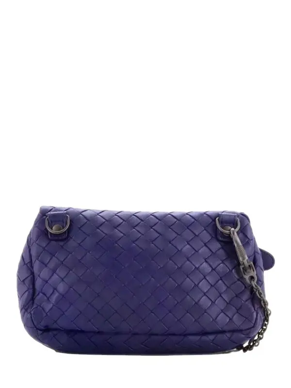 Bottega Veneta Expandable Chain Intrecciato Nappa Small Crossbody Bag - Blue