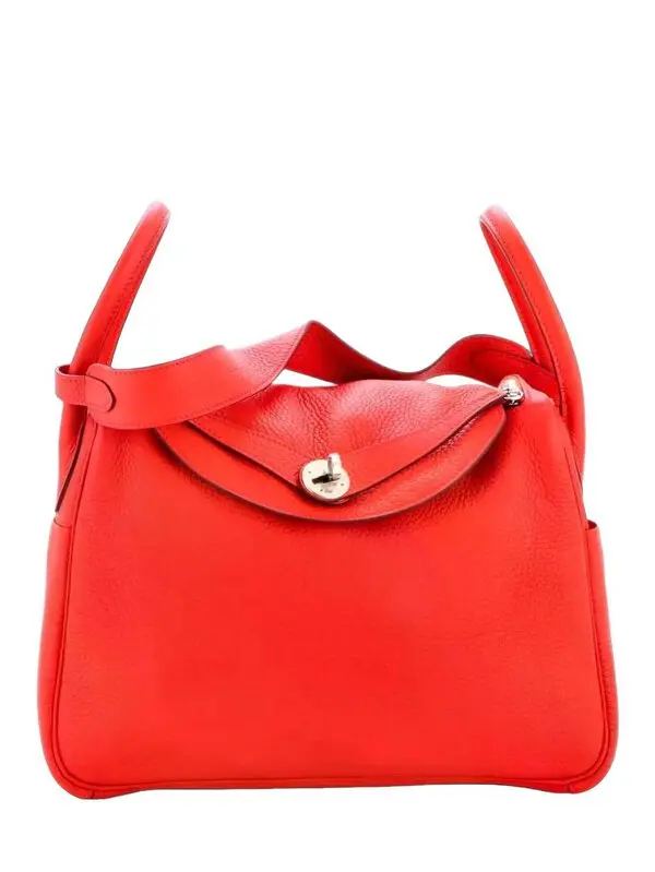 Hermès Lindy Bag Clemence 30 Shoulder Bag - Red