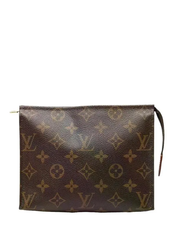 LOUIS VUITTON 2014 Monogram Toiletry Pouch 19 Clutch Bag - Brown