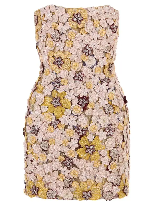 Costarellos Embellished Tulle Sirra Mini Dress - Multicolor