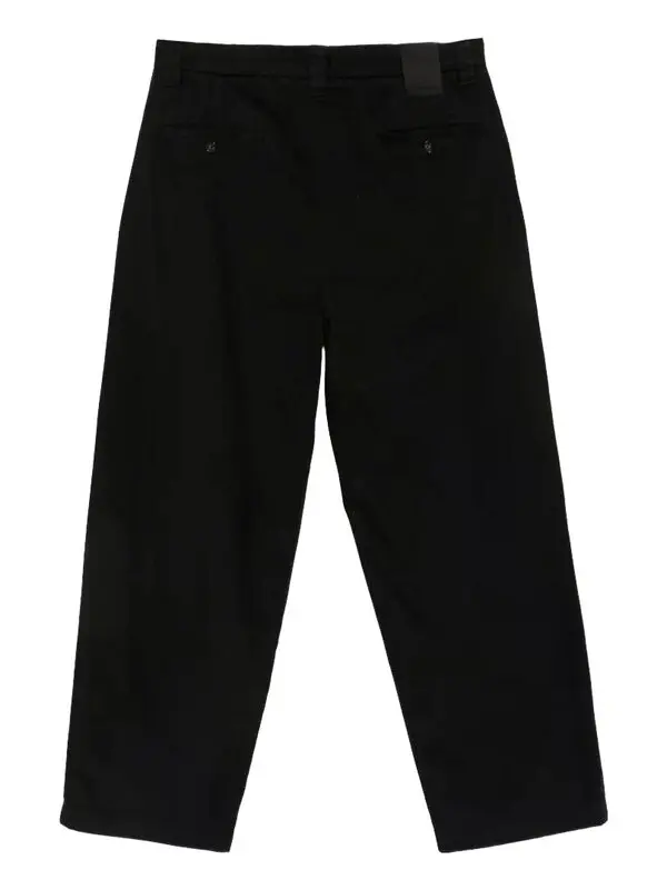 Paul & Shark Straight-leg Cotton Trousers - Black