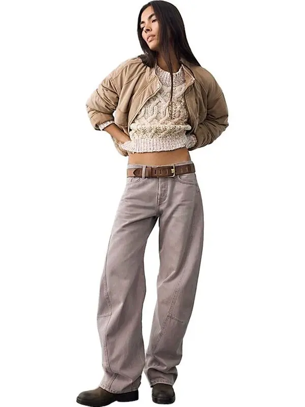 Free People We The Free Fable Yarn-dyed Twisted Jeans - Iris