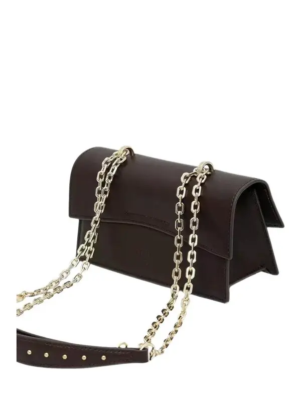 Patrizia Pepe Fly Bamby Logo-plaque Shoulder Mini Bag - Brown