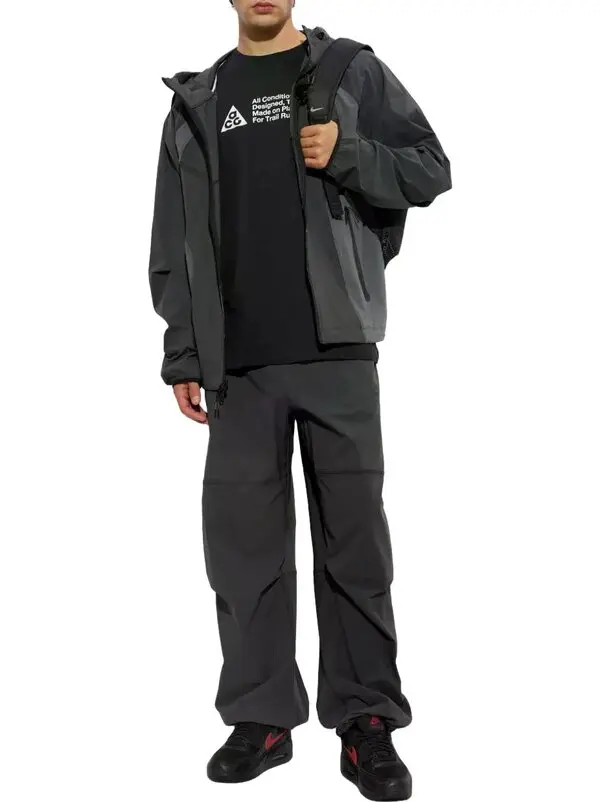 Nike Tech Dri-fit Woven Full-zip Color-block Windrunner Jacket - Grey
