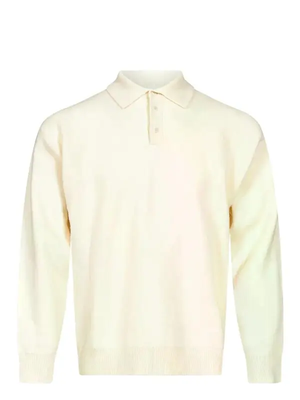 MANIFATTURE DEL NORD Long-sleeve Knitted Polo Shirt - Neutrals