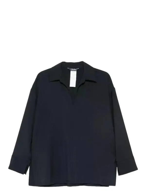 Max Mara Virgin Wool Blouse - Black