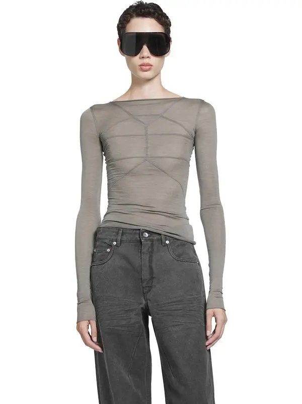 Rick Owens Tower Ls Temple T - Grey