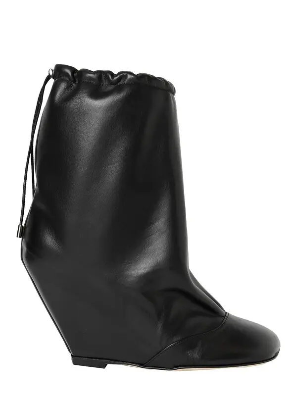 NVL GARDE Elephant Wedge Short Boots - Black