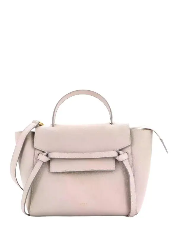 Celine Belt Bag Textured Leather Micro Satchel - Grey