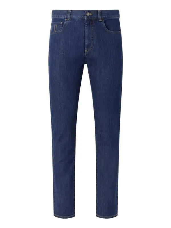 Canali Slim-fit Straight-leg Jeans - Blue