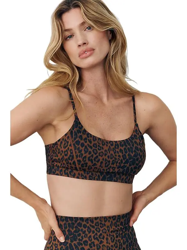 Beach Riot Sara Sports Bra - Caramel Leopard