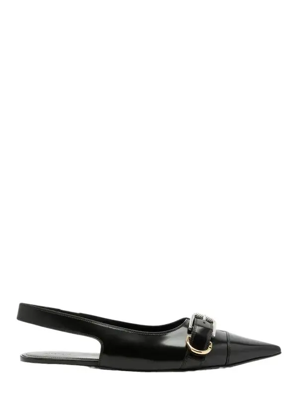 Givenchy Voyou Buckle-detail Slingback Ballet Flats - Black