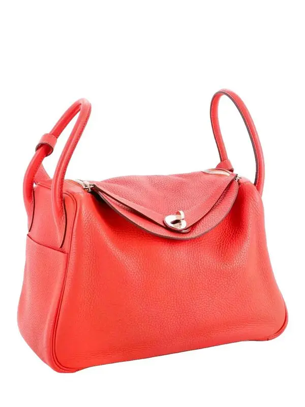 Hermès Lindy Bag Clemence 30 Shoulder Bag - Red