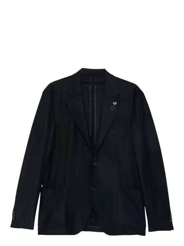 LARDINI Single-breasted Blazer - Blue