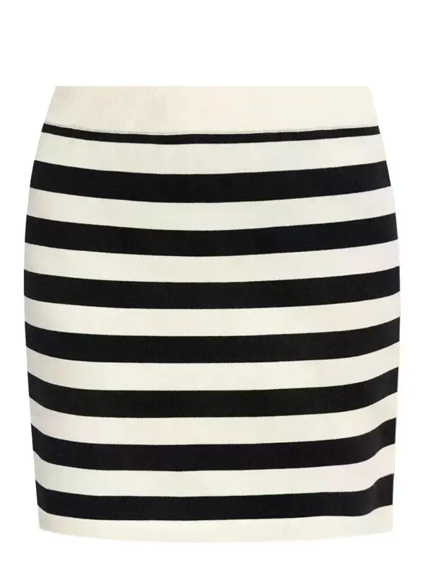 GESTUZ Gzalli Striped Mini Skirt - Black
