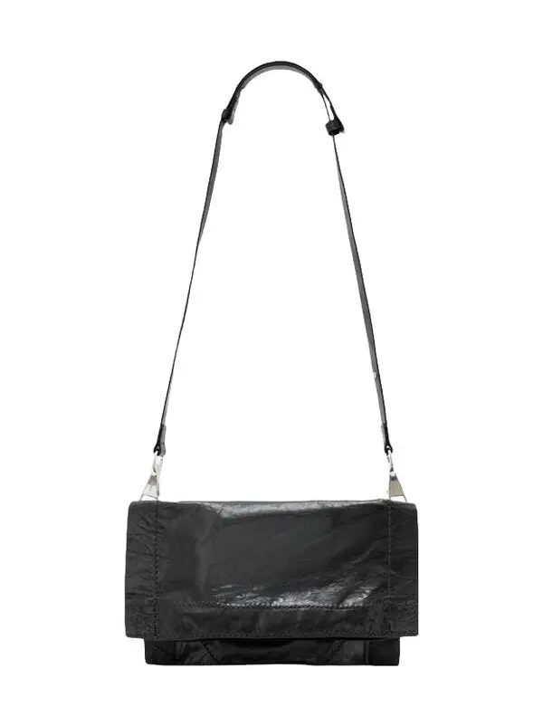 ALLSAINTS Lutece Small Leather Crossbody Bag - Black