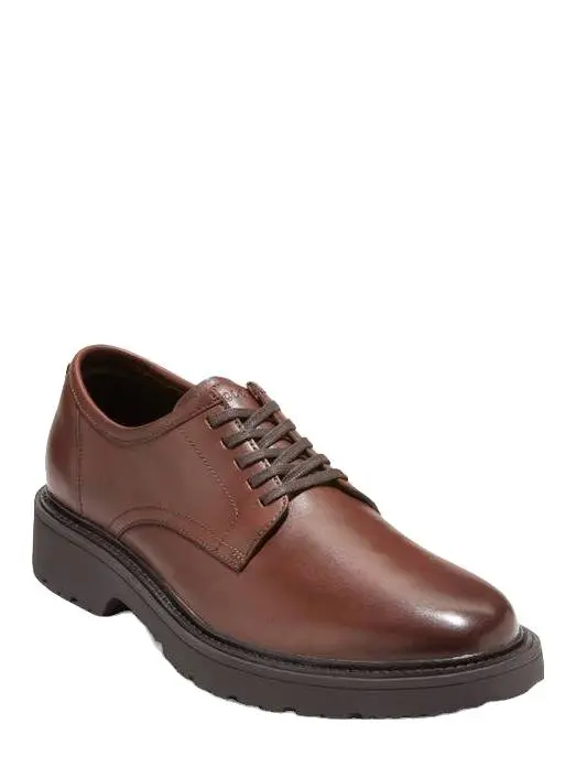 Cole Haan Broome Grand Lug Sole Plain Toe Oxford - Woodbury/java