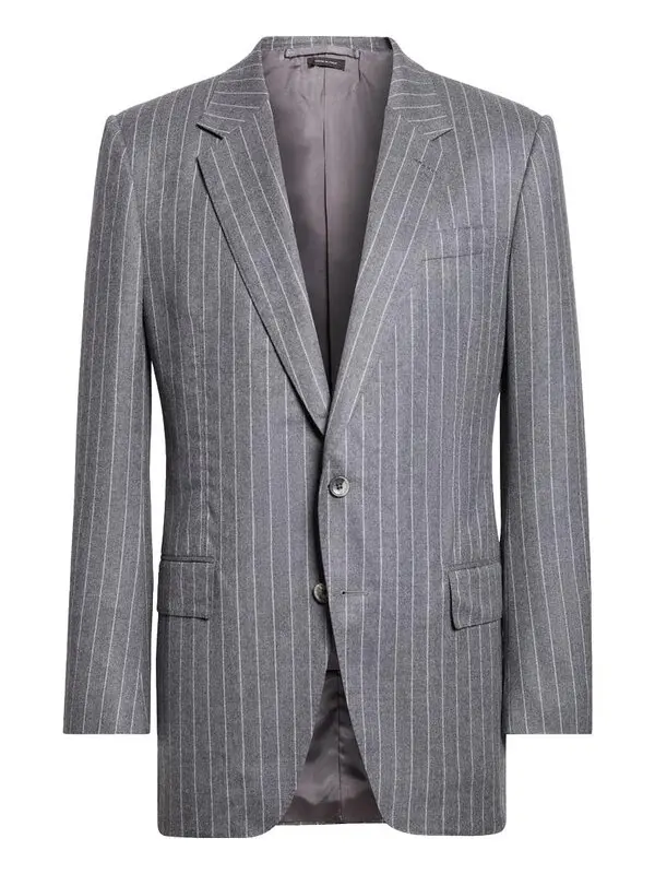 TOM FORD Moulin Pinstripe Wool Sport Coat - Grey