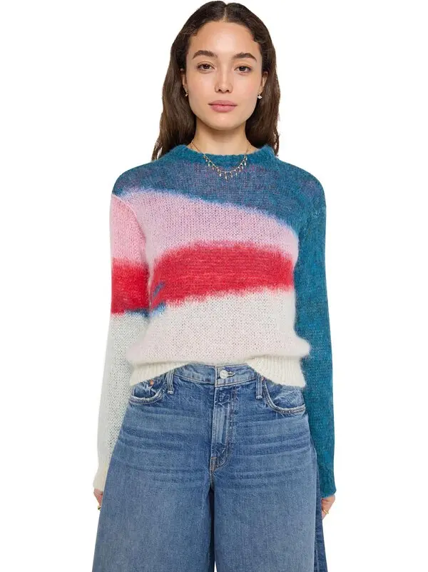 MOTHER The Moodswing Jumper Cloud Candy Pink Daphne Shirt - Cream