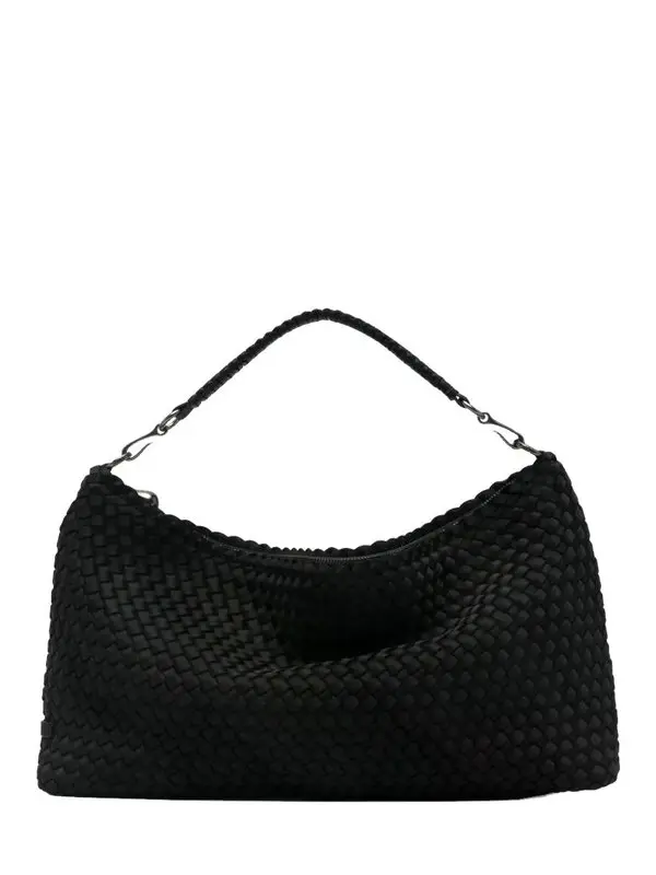 NAGHEDI Medium Porto Woven Shoulder Bag - Black