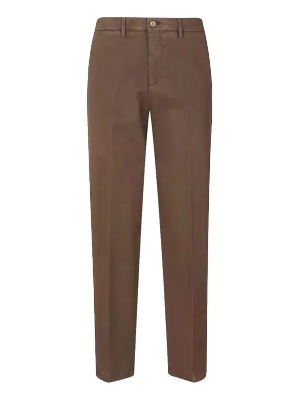 BRIGLIA 1949 Pressed-crease Tailored Trousers - Brown