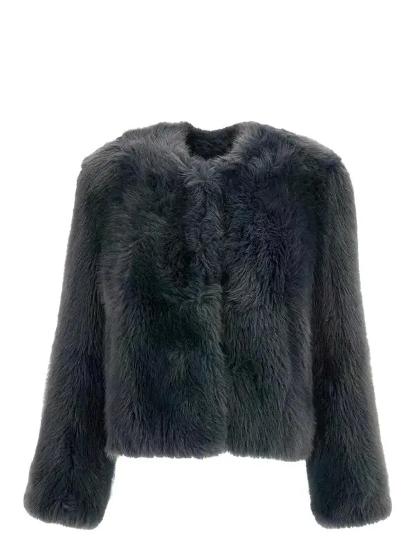 STAND STUDIO Halle Faux-fur Coat - Blue