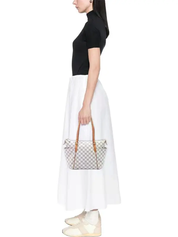 LOUIS VUITTON 2013 Damier Azur Totally Pm Tote Bag - White