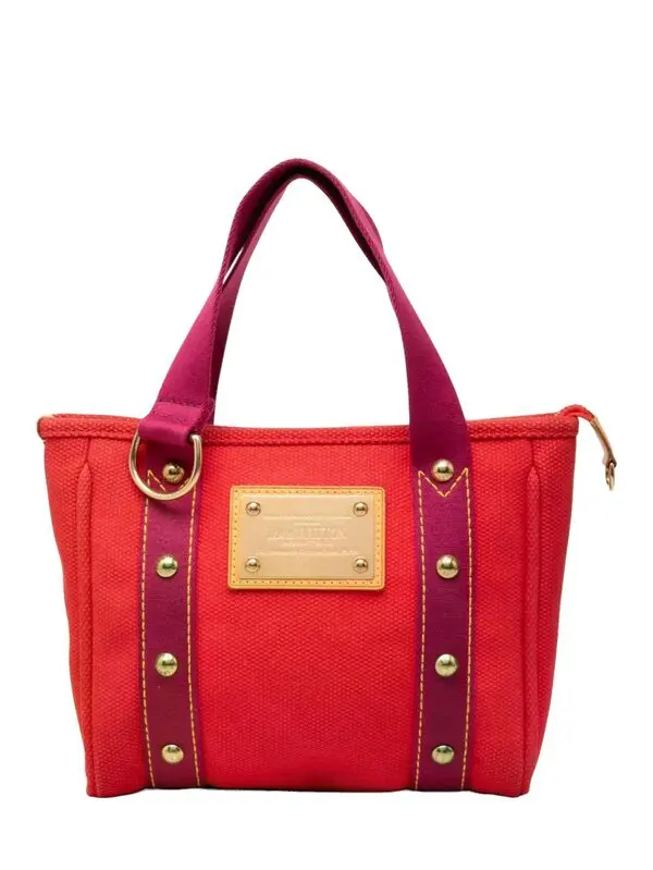 LOUIS VUITTON 2005 Antigua Cabas Pm Handbag - Red