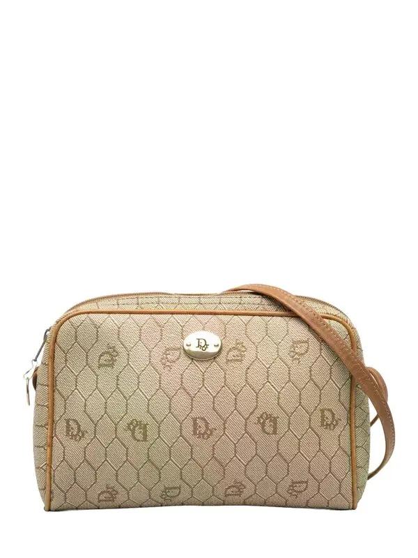 Dior 20th Century Honeycomb Coated Canvas Crossbody Bag - Neutrals